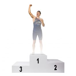 Pódio podium com 3 lugares de madeira para premiação esportiva Pista e ...